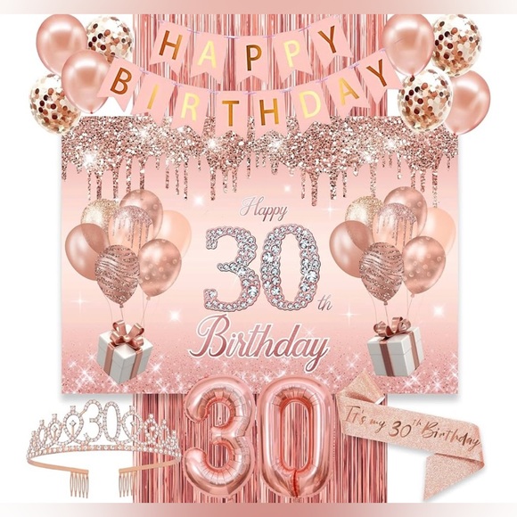 Party Supplies | New Rose Gold 3th Birthday Party Decoration Set | Poshmark